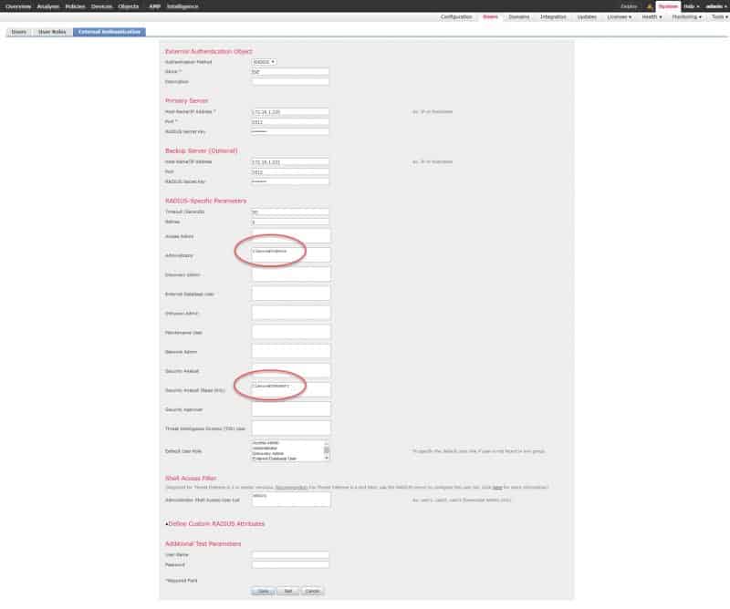 FMC External Authentication with RADIUS