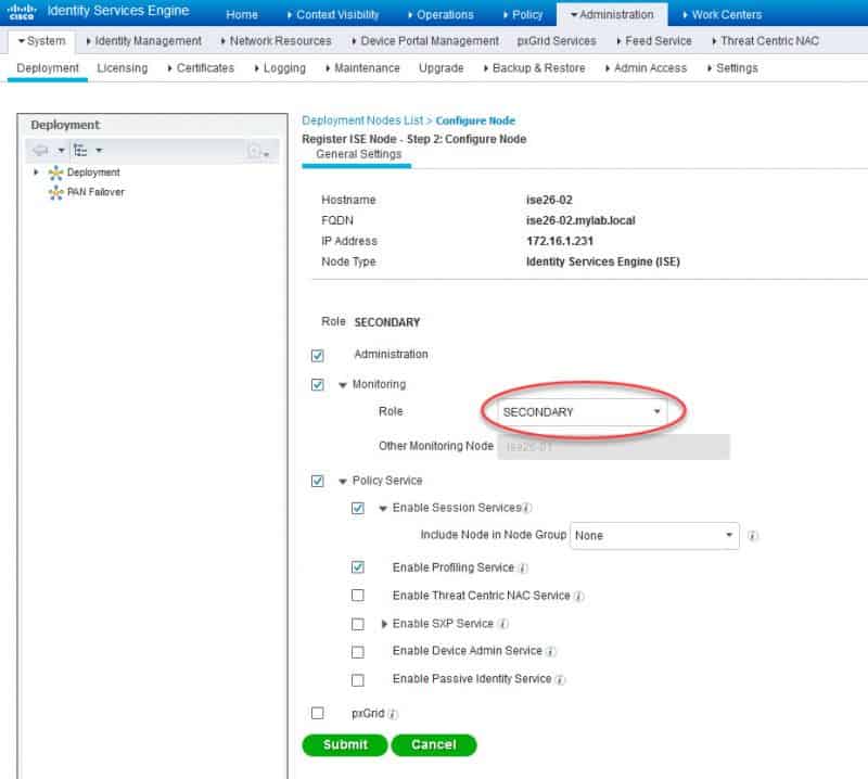 Adding a Secondary ISE Node | Blue Network Security