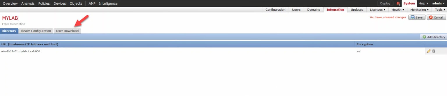 How to create a Cisco FMC Realm with AD with some explaination