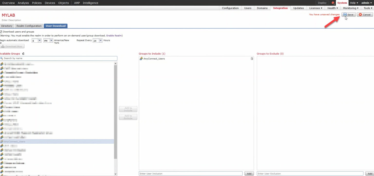 How to create a Cisco FMC Realm with AD with some explaination