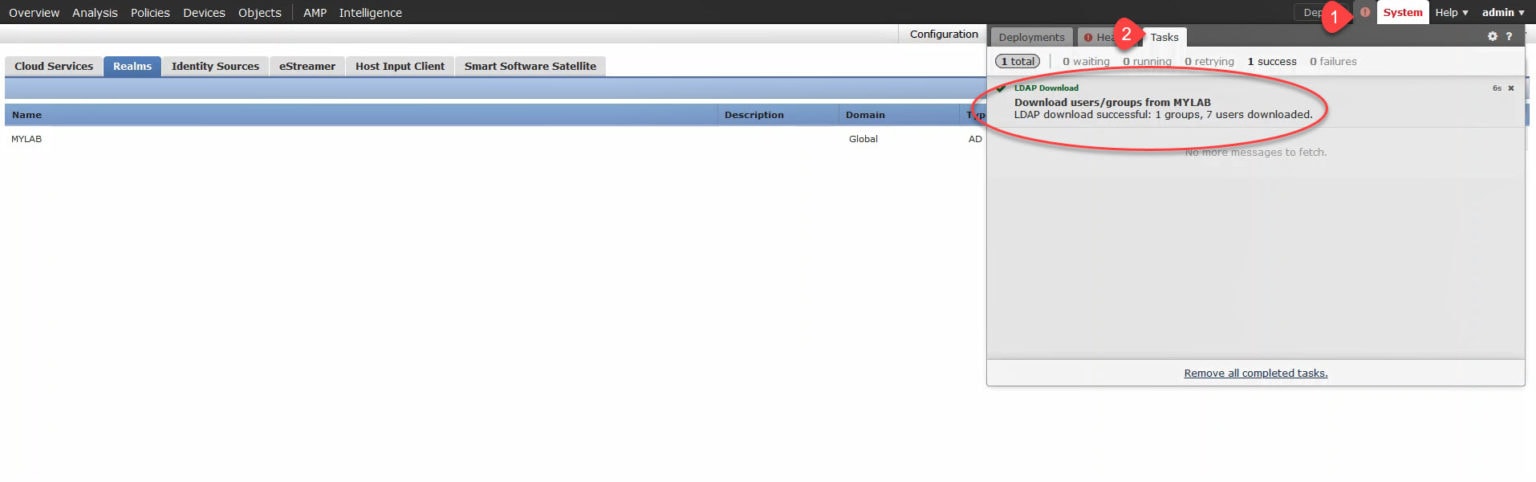 How to create a Cisco FMC Realm with AD with some explaination