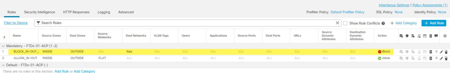 Using the Firepower geolocation | Blue Network Security